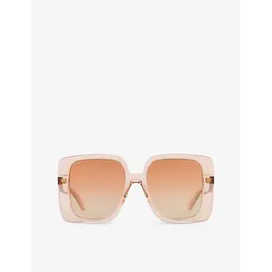 Gucci Gg1314s Square-frame Sunglasses - Cream