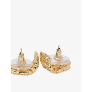 Maje Rhinestone-embellished -plated Earrings