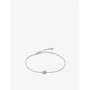 Monica Vinader Heart Lab-grown Diamond Chain Bracelet - Sterling Silver