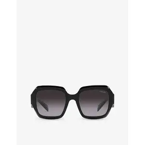 Prada Pr 28zs Pillow-frame Sunglasses - Black