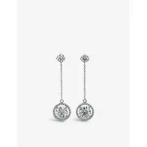 CARAT* LONDON Ida Sterling And Cubic Zirconia Drop Earrings - Silver