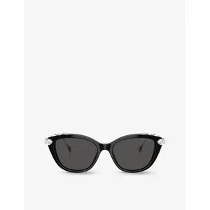 SWAROVSKI Sk6010 Cat-eye Sunglasses - Black