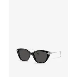 SWAROVSKI Sk6010 Cat-eye Sunglasses - Black