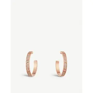 Cartier Love 18ct And Diamond Earrings - Rose Gold