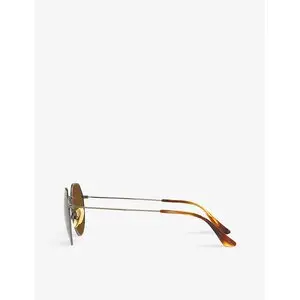 Ray-ban Rb8165 Round-frame Crystal And Titanium Sunglasses