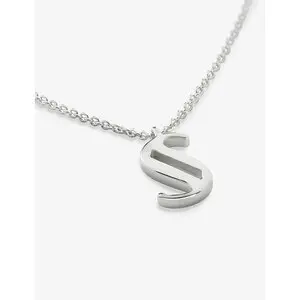 Monica Vinader Letter-charm Pendant Necklace - Sterling Silver