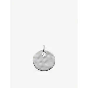 Monica Vinader Ziggy Hammered Sterling Pendant Charm - Silver
