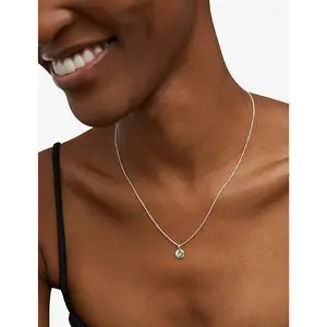 Monica Vinader Sterling-silver And Peridot Necklace - Sterling Silver