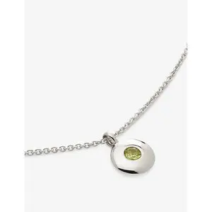 Monica Vinader Sterling-silver And Peridot Necklace - Sterling Silver