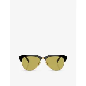 Miu Miu Pilot-frame Acetate Sunglasses - Black