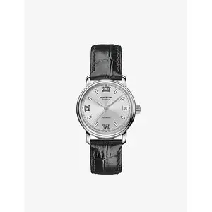 Montblanc 127751 Tradition Date Stainless-steel And Alligator-embossed Leather Automatic Watch