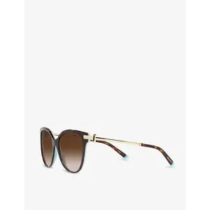 Tiffany & Co. Tf4193b Pillow-frame Sunglasses - Brown