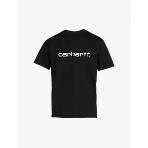 Carhartt Work In Progress Script Logo-print Cotton-jersey T-shirt - Black