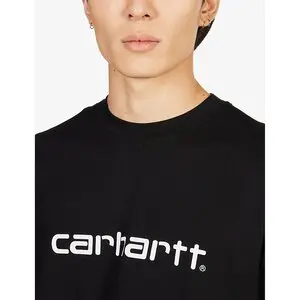 Carhartt Work In Progress Script Logo-print Cotton-jersey T-shirt - Black