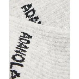 ADANOLA Logo-intarsia Ribbed Stretch-bamboo Blend Socks