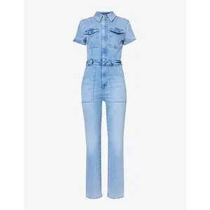 Good American Stretch-denim Jumpsuit - Blue274