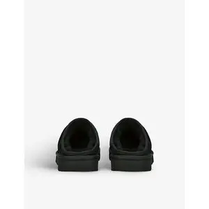 UGG Classic Slip-on Suede And Shearling Slippers - Black