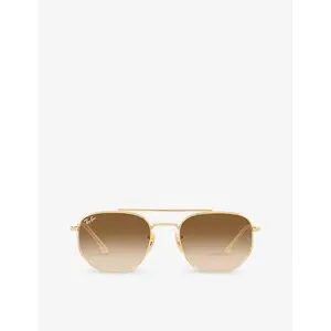 Ray-ban Faceted Metal Sunglasses - Gold