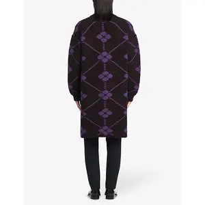 Prada Oversized Jacquard-knit Wool Cardigan