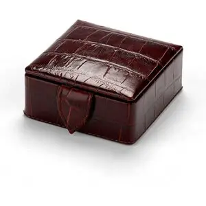 ASPINAL OF LONDON Croc-embossed Leather Stud Box