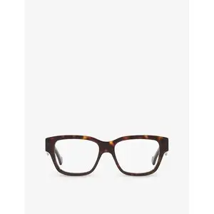 Gucci Gg1428o Square-frame Acetate Glasses - Brown