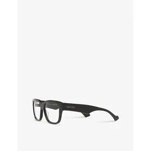 Gucci Gg1428o Square-frame Acetate Glasses - Black