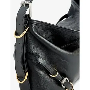 Givenchy Voyou Medium Leather Shoulder Bag - Black