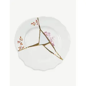 SELETTI Kintsugi N1 Porcelain And 24ct Gold Fruit Plate 21cm - One-color