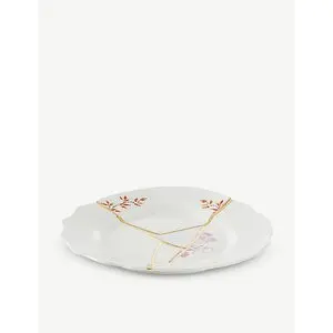 SELETTI Kintsugi N1 Porcelain And 24ct Gold Fruit Plate 21cm