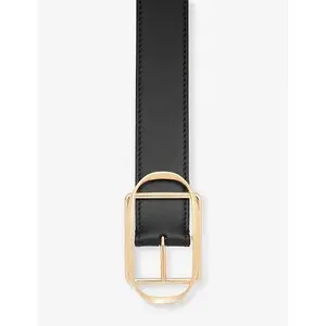 Loewe Curved Buckle Leather Belt