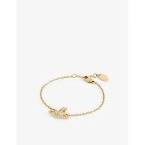 VIVIENNE WESTWOOD Grace Bas Relief Bracelet - Gold /  Crystal