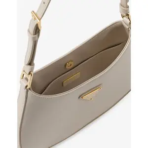 Prada Cleo Patent-leather Shoulder Bag - Neutral