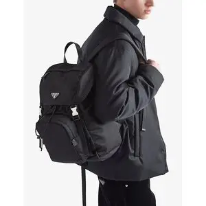 Prada Re-nylon And Saffiano Leather Backpack