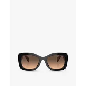 Prada Oval-frame Acetate Sunglasses - Purple