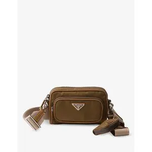 Prada Leather And Nylon Shoulder Bag - Brown