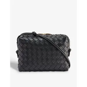 Bottega Veneta Loop Leather Crossbody Bag - Black