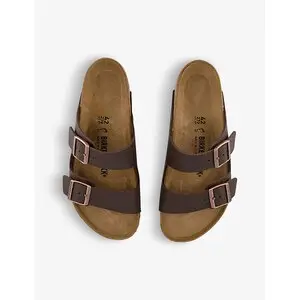BIRKENSTOCK Arizona Double-strap Leather Sandals - Brown