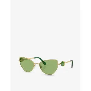 SWAROVSKI Sk7003 Irregular Sunglasses - Gold