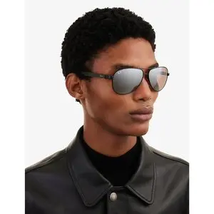 Ray-ban Rb8331m Scuderia Ferrari Pilot Sunglasses - Black