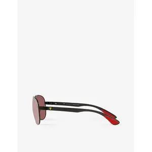 Ray-ban Rb8331m Scuderia Ferrari Pilot Sunglasses - Black