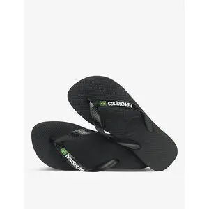 Havaianas Brasil Logo Flip-flops - Black/black