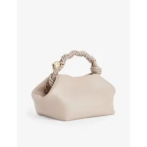 GANNI Small Leather Blend Top-handle Bag - Oyster Gray