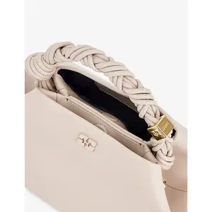 GANNI Small Leather Blend Top-handle Bag - Oyster Gray