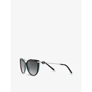 Tiffany & Co. Cat Eye-frame Acetate Sunglasses - Black