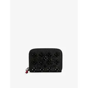CHRISTIAN LOUBOUTIN Panettone Studded Leather Coin Purse - Black/ultrablack
