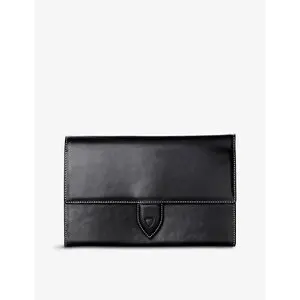 ASPINAL OF LONDON Deluxe Logo-embossed Leather Travel Wallet - Black