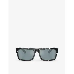 Prada Rectangle-frame Tortoiseshell Sunglasses - Black