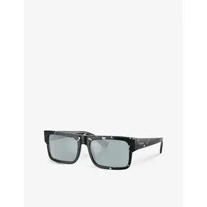 Prada Rectangle-frame Tortoiseshell Sunglasses - Black