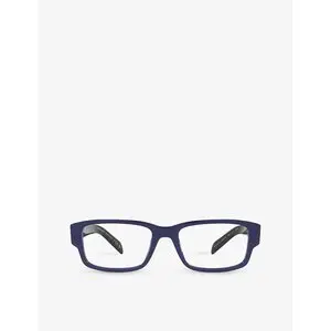 Prada Rectangle-frame Acetate Optical Glasses - Blue
