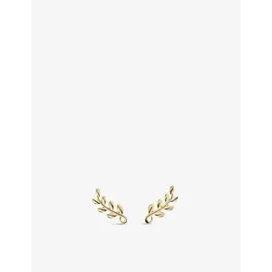 Tiffany & Co. Paloma Picasso Olive Leaf 18ct Gold Climber Earrings - 18k Gold